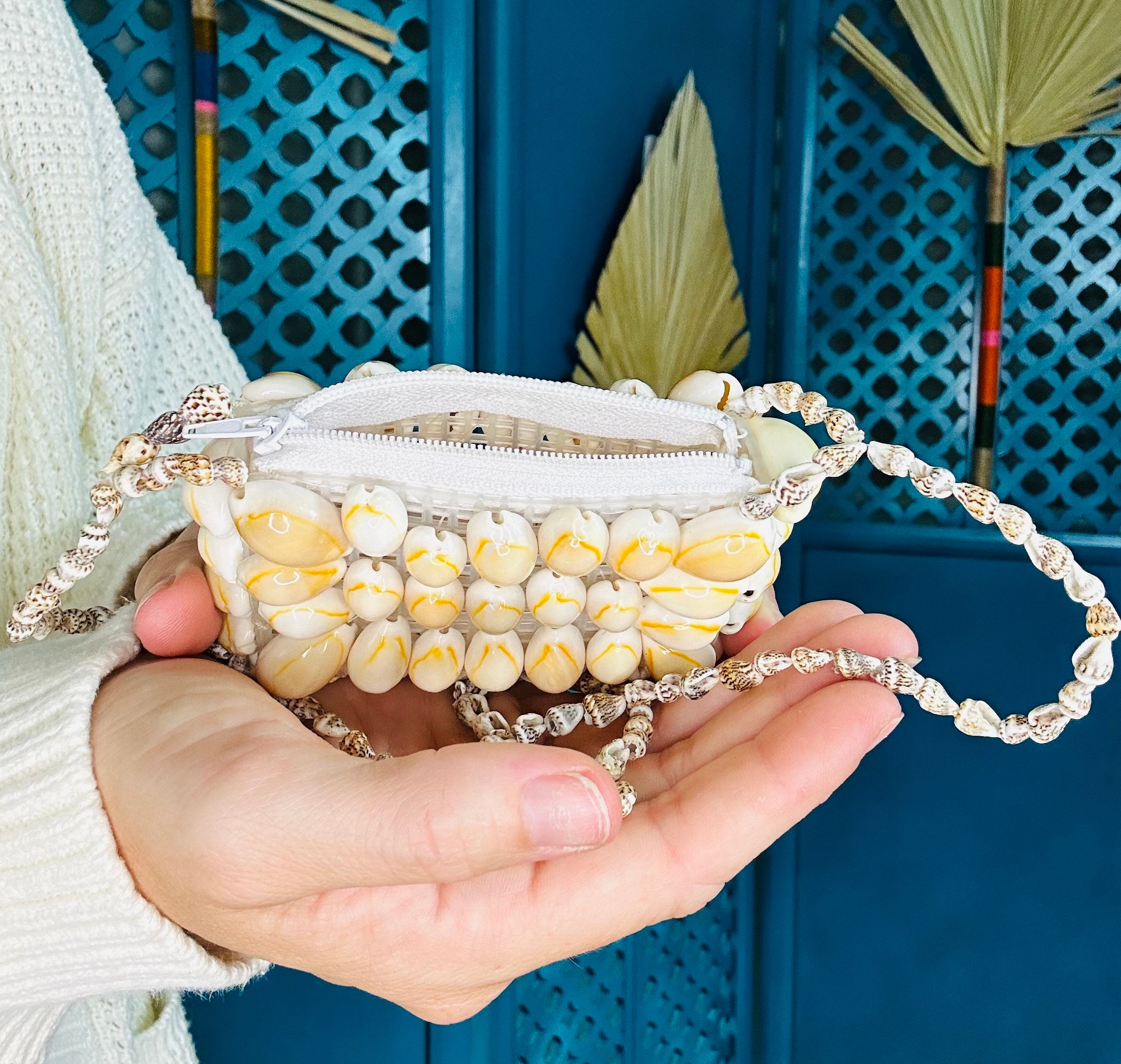 Handmade Shell Purse Vintage Florida Shell Bag Coast Hippie - Etsy