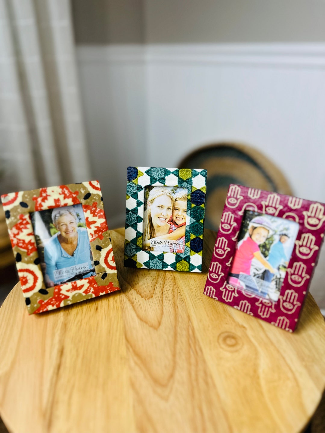 Small Modge Podge Picture Frames Set of 3 - Etsy