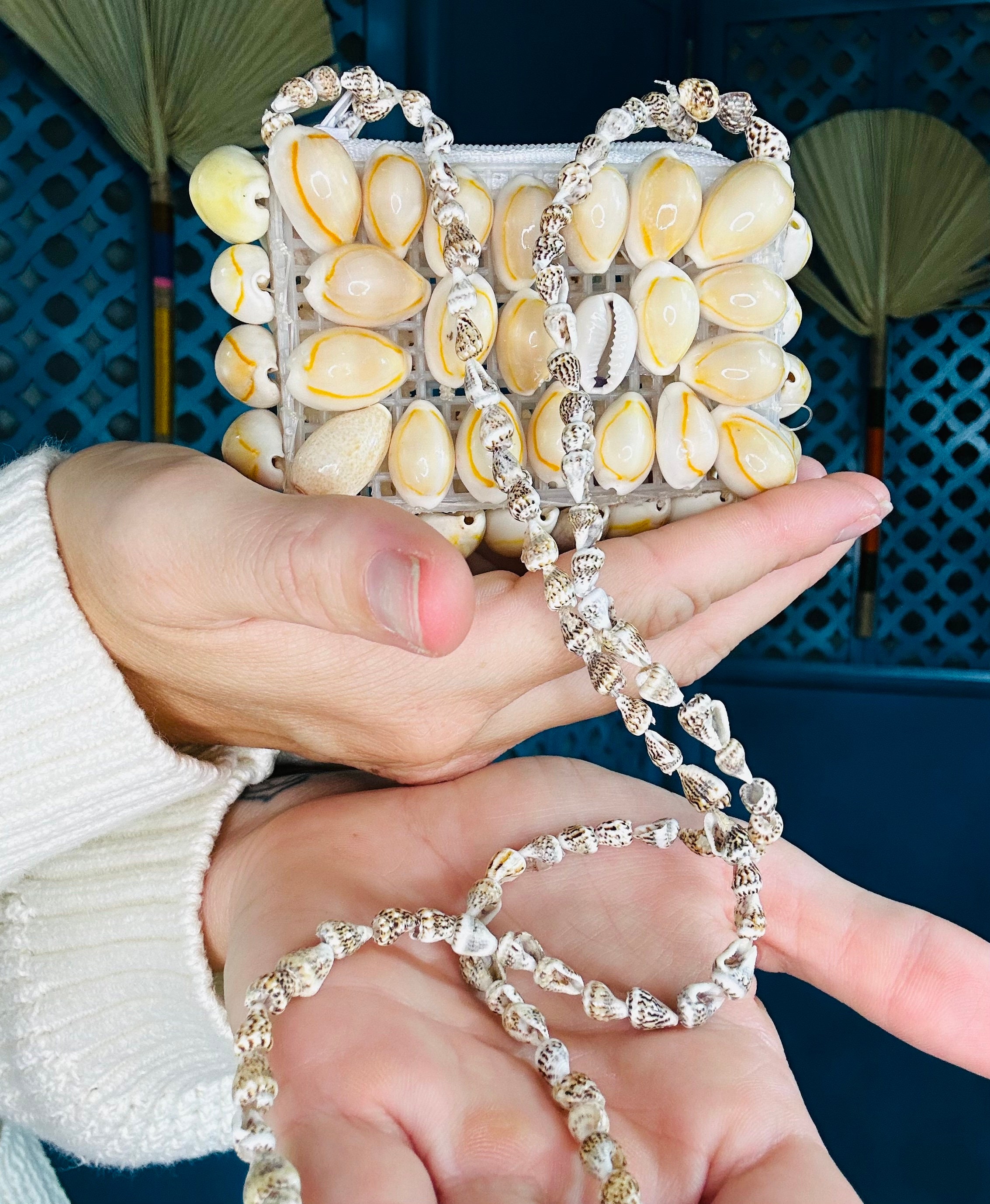 Handmade Shell Purse Vintage Florida Shell Bag Coast Hippie - Etsy