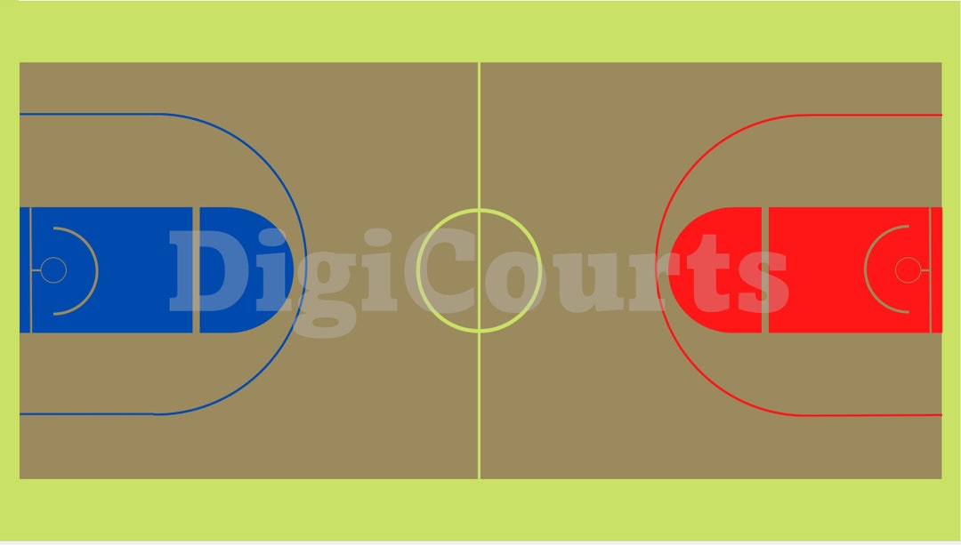 Coloured Basketball Court - Etsy