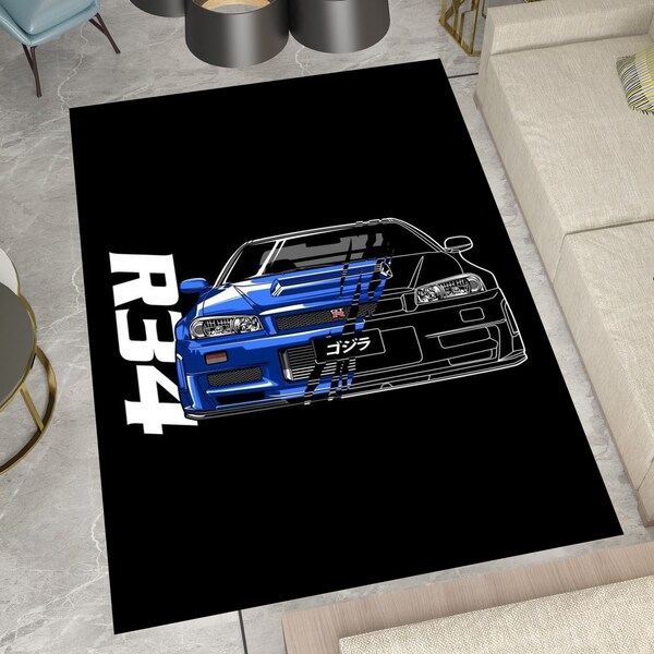 Nissan Skyline Gtr R34 Rug - Etsy Hong Kong