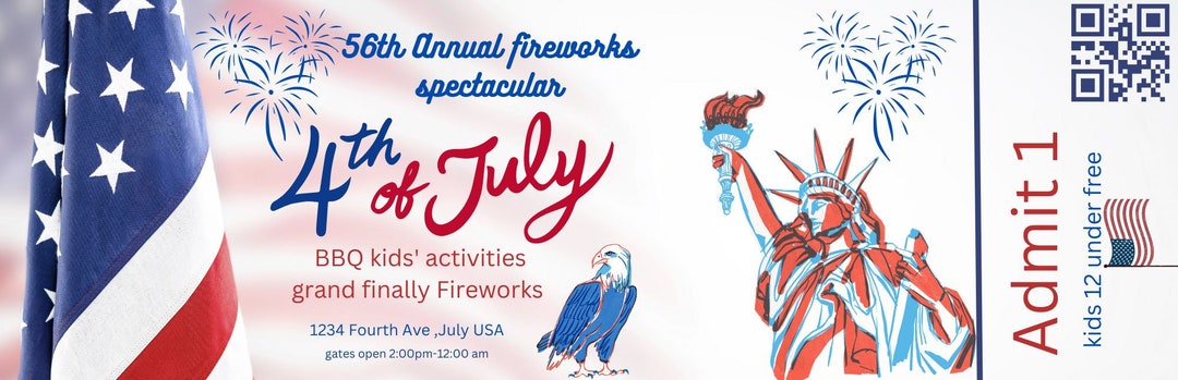 4th of July Printable Ticket Independence Day Coupon - Etsy