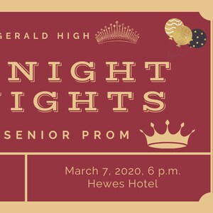 Prom Printable Editable Ticket for Canva, Boarding Pass, Concert Ticket ...