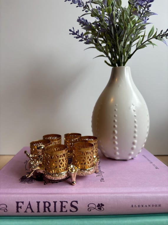 Vintage Sam Fink Hollywood Regency Gold Filigree Cher… - Gem