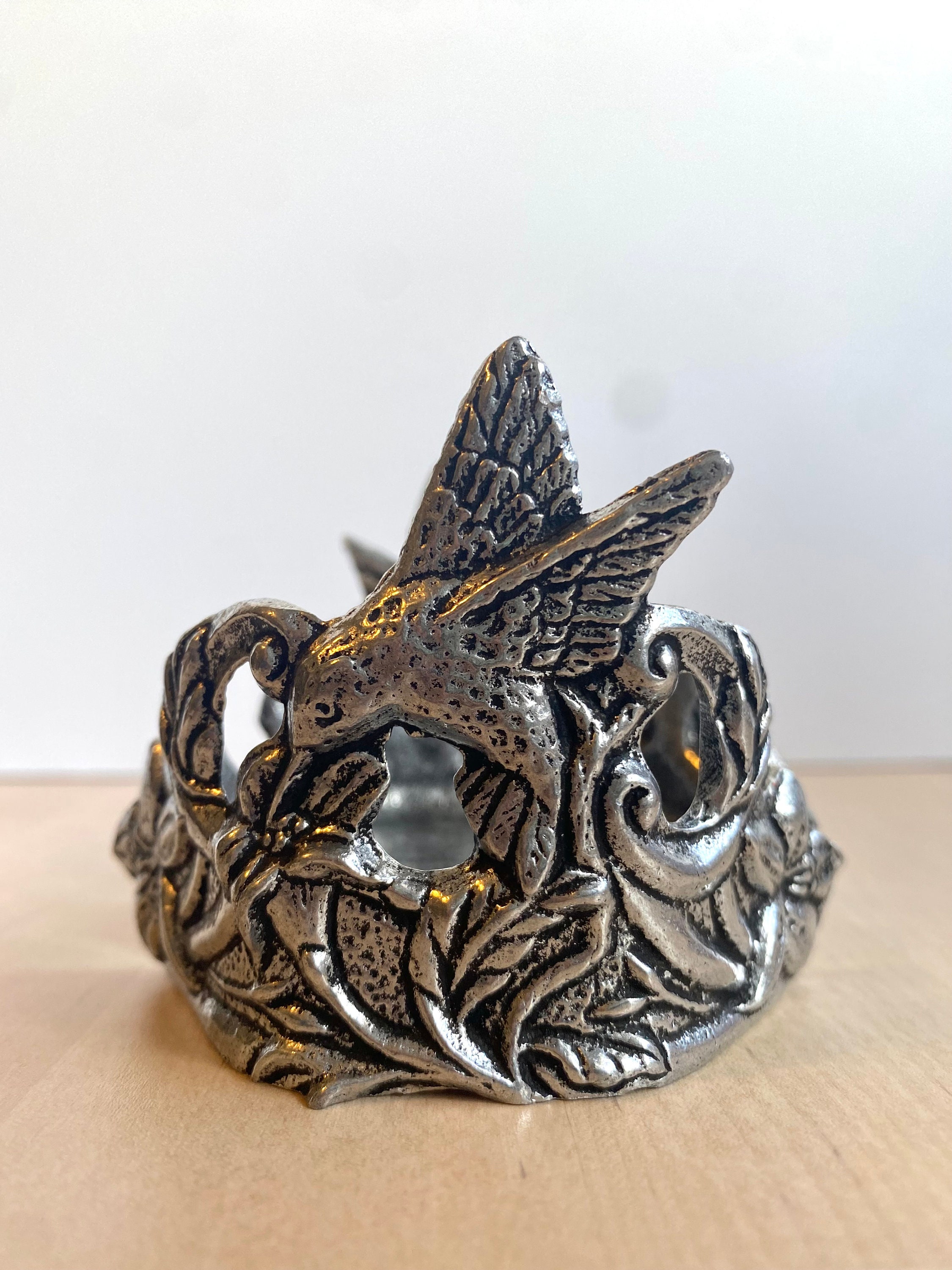 Beautiful Vintage 1998 Carson Pewter Hummingbird Flower Garden - Etsy