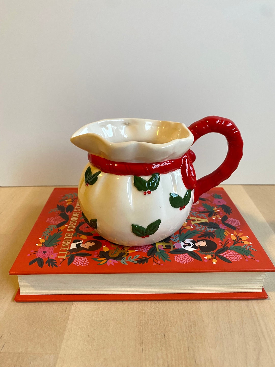 Vintage Kirkland Ceramic Santas Toy Sack Small Pitcher Christmas ...