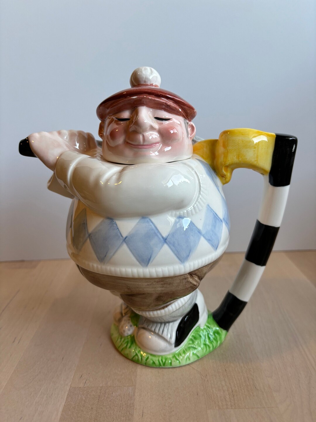 Adorable Retro Kitschy Vintage Cherub Golfing Golfer Figurine Ceramic ...