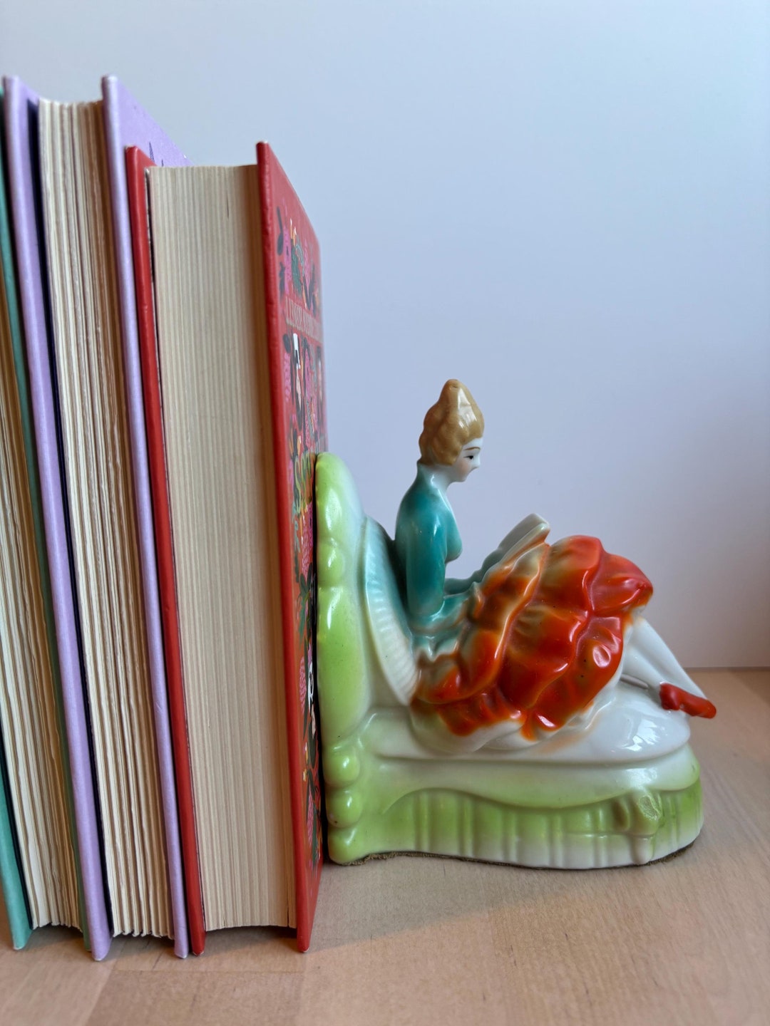 Beautiful Vintage 40s/50s Occupied Japan Colorful Porcelain Bookend ...