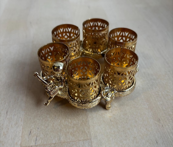 Vintage Sam Fink Hollywood Regency Gold Filigree Cher… - Gem