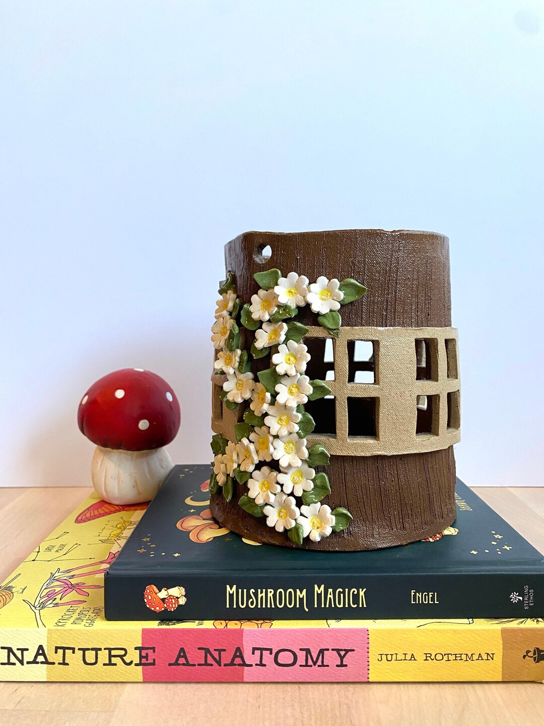 Handmade Pottery Cottagecore Woodland Fairy/gnome Tree House/cottage ...