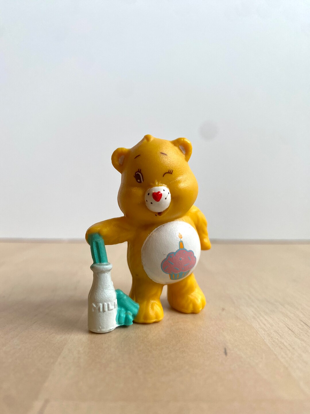 Retro Care Bears Yellow Birthday Bear 1984 AGC Mini Collectible ...