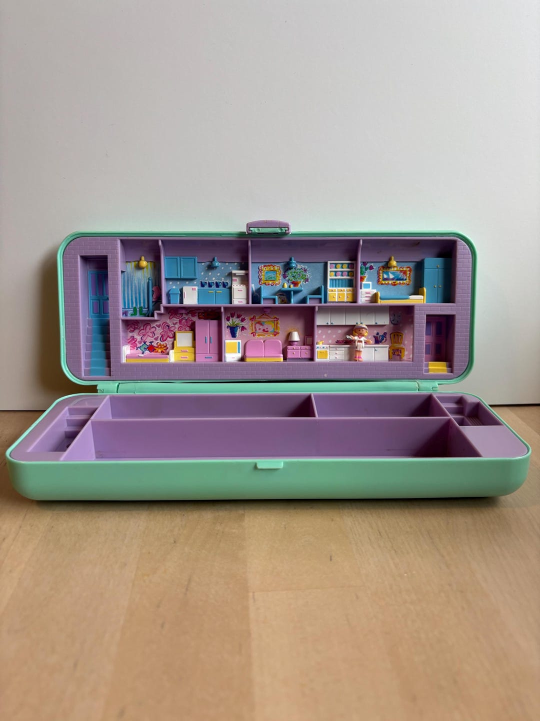Vintage Bluebird 1990 Teal Polly Pocket Pencil Case - Retro Accessory ...