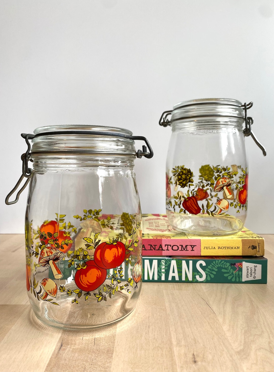 Spice of Life Vintage French Glass Mason Jar Canisters by Arc France ...