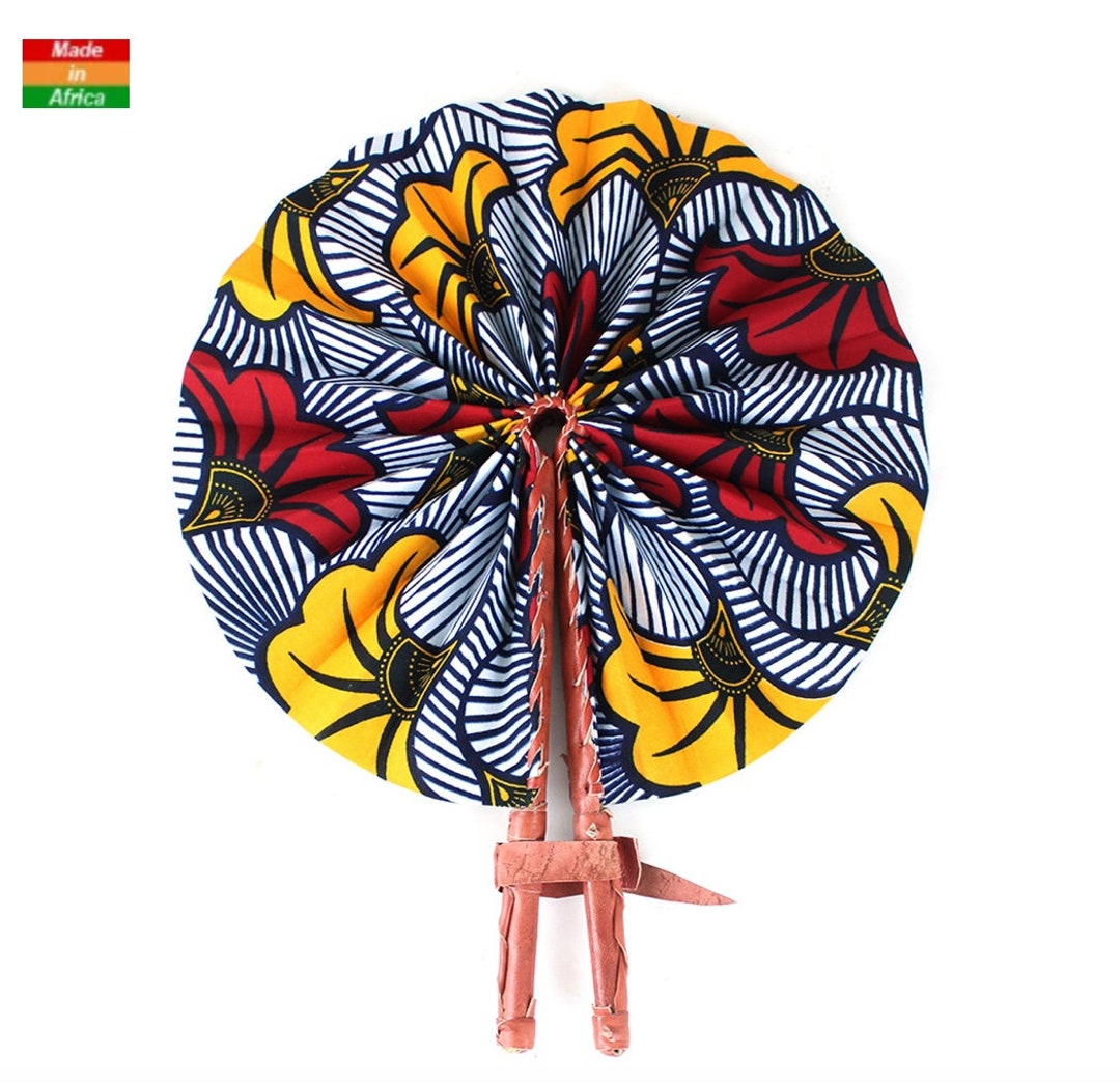 African Folding Fans Made in Ghana - Etsy