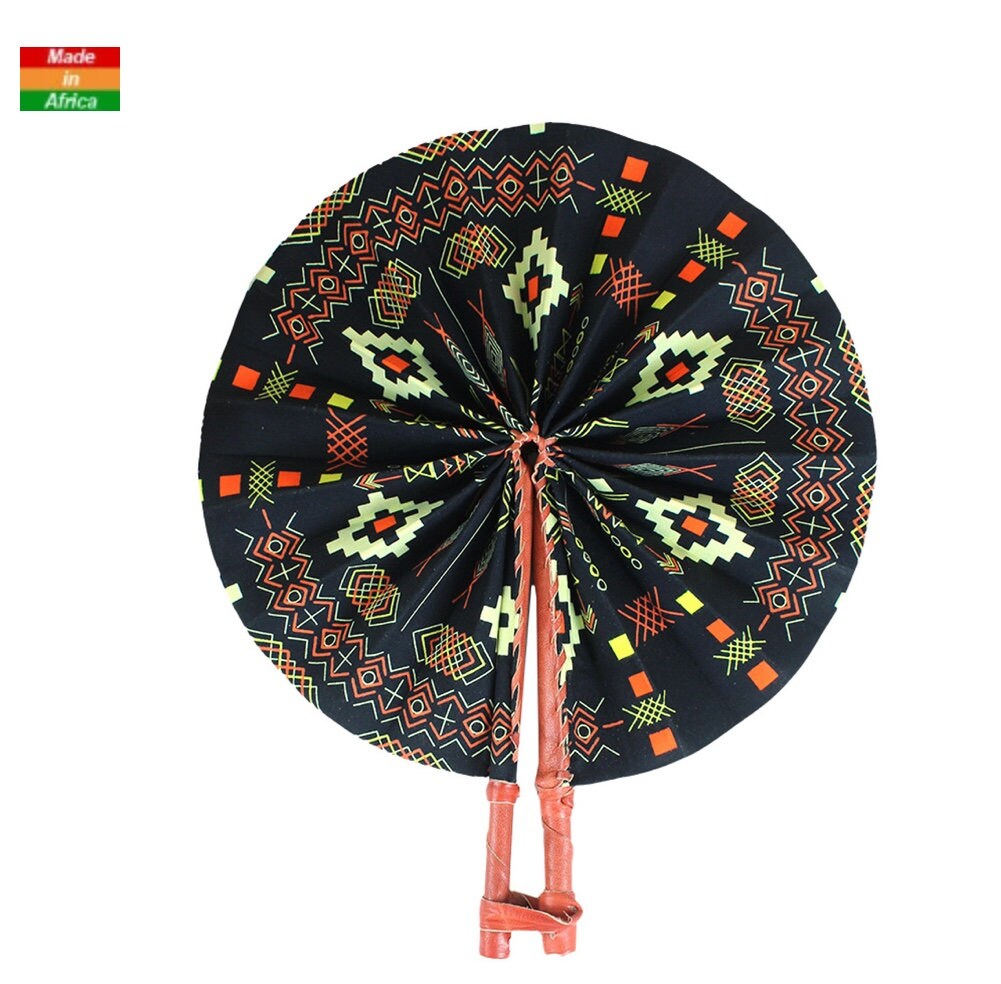 African Folding Fans Made in Ghana - Etsy