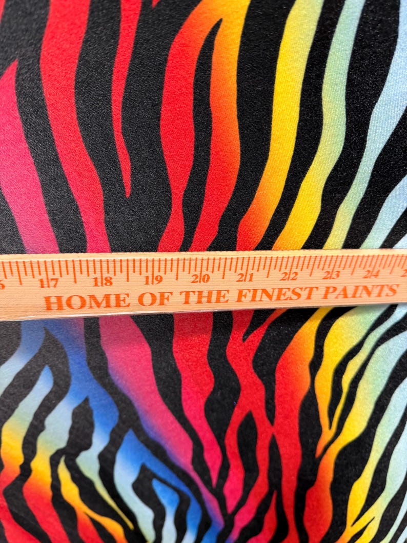 New Vibrant Rainbow Zebra Design Print on Stretch Velvet - Etsy UK