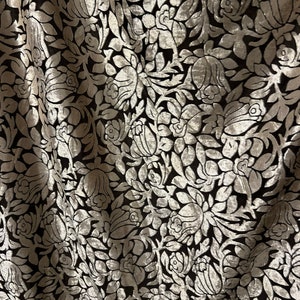 Luxury Taupe Floral Pattern Design Burnout Stretch Velvet - Etsy