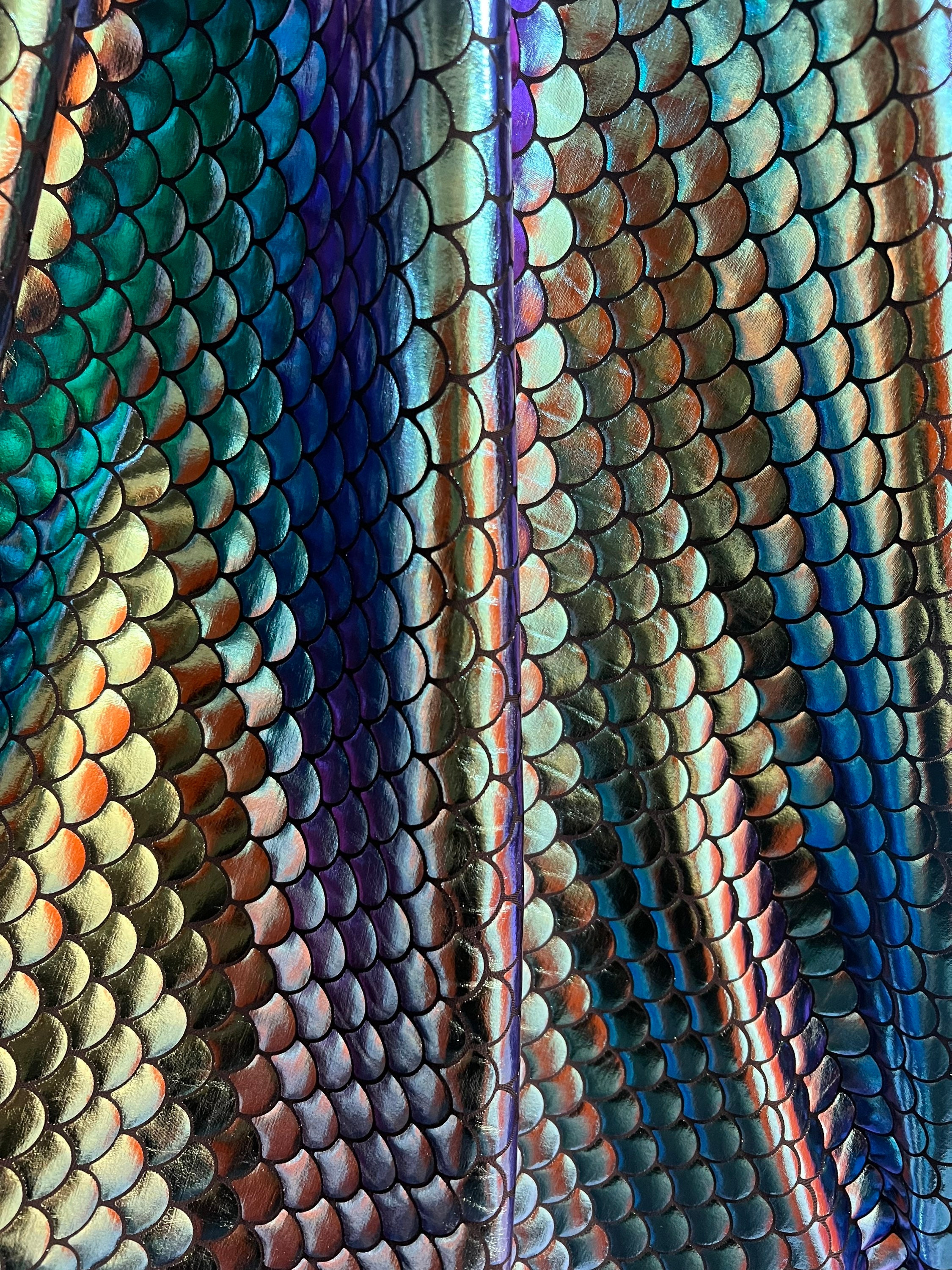 Mermaid Scales Iridescent Foil Pattern Design - Etsy