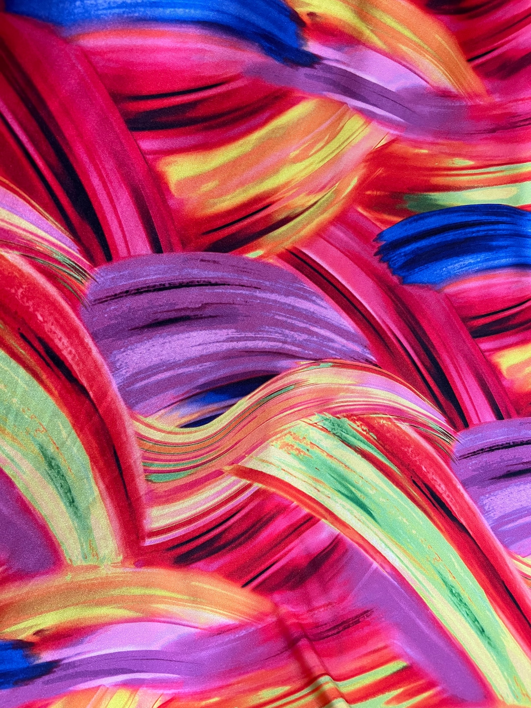 Abstract Painting Pattern Design Print on Nylon Spandex - Etsy