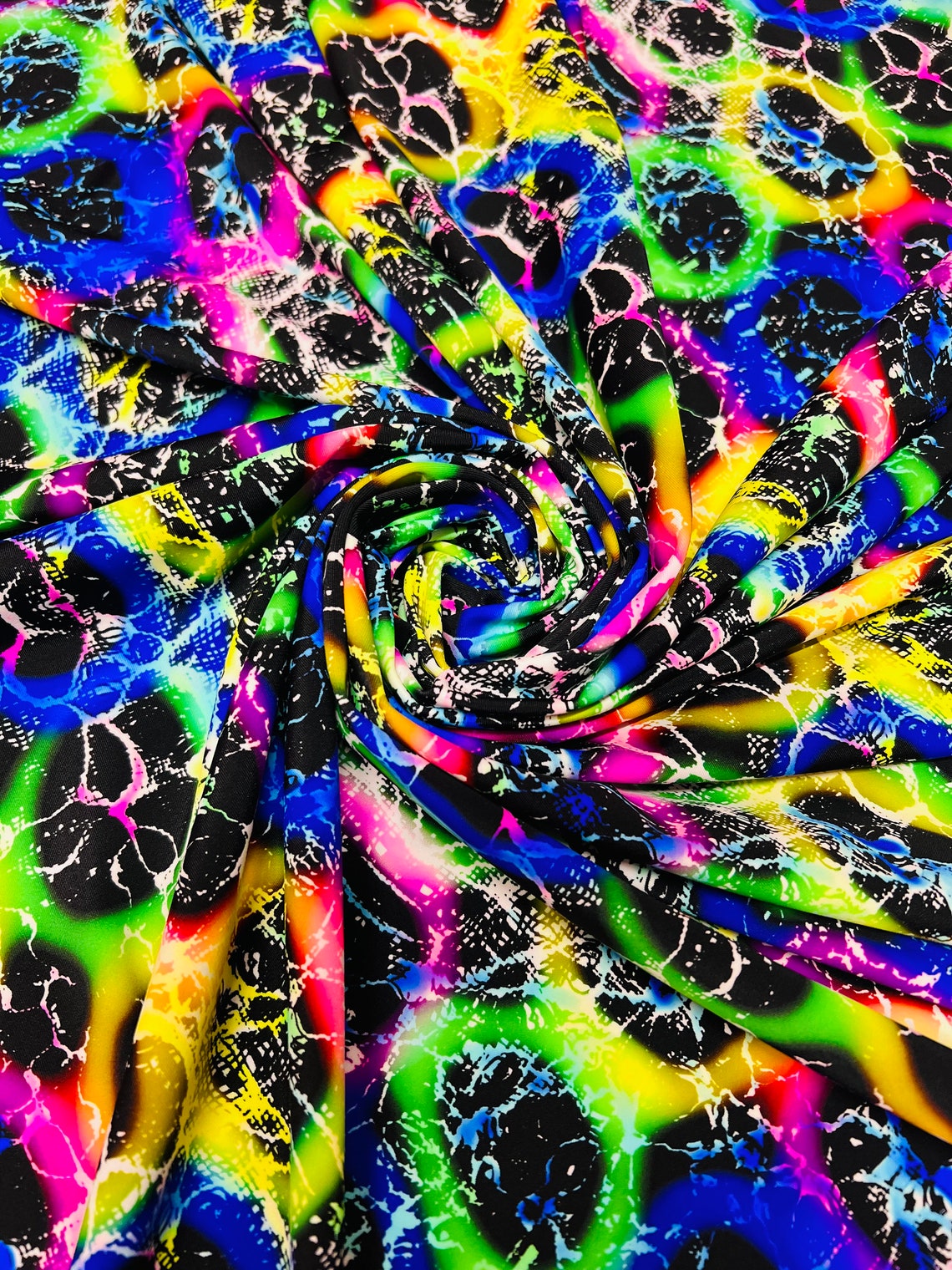 Colorful Honeycomb Pattern Design Print on Nylon Spandex - Etsy