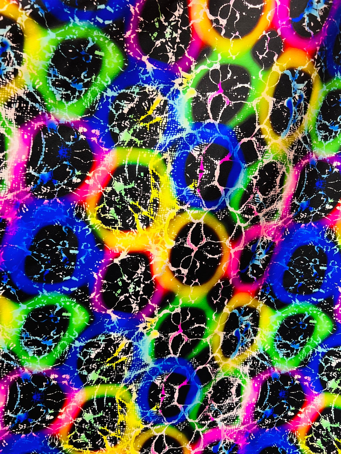 Colorful Honeycomb Pattern Design Print on Nylon Spandex - Etsy