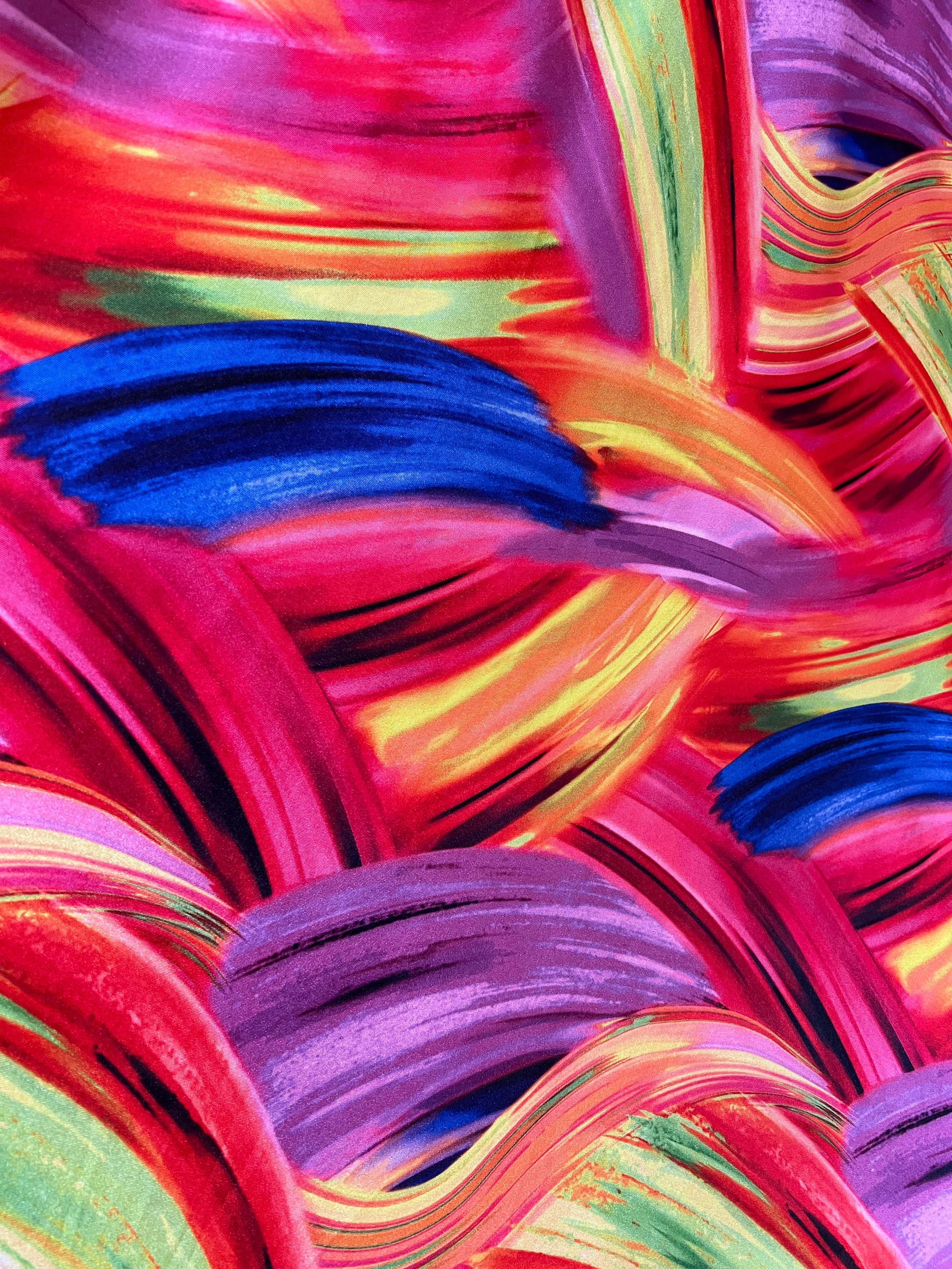 Abstract Painting Pattern Design Print on Nylon Spandex - Etsy