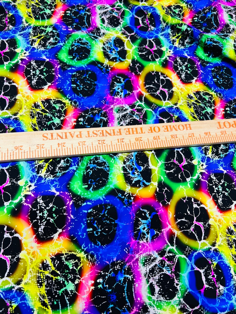 Colorful Honeycomb Pattern Design Print on Nylon Spandex - Etsy