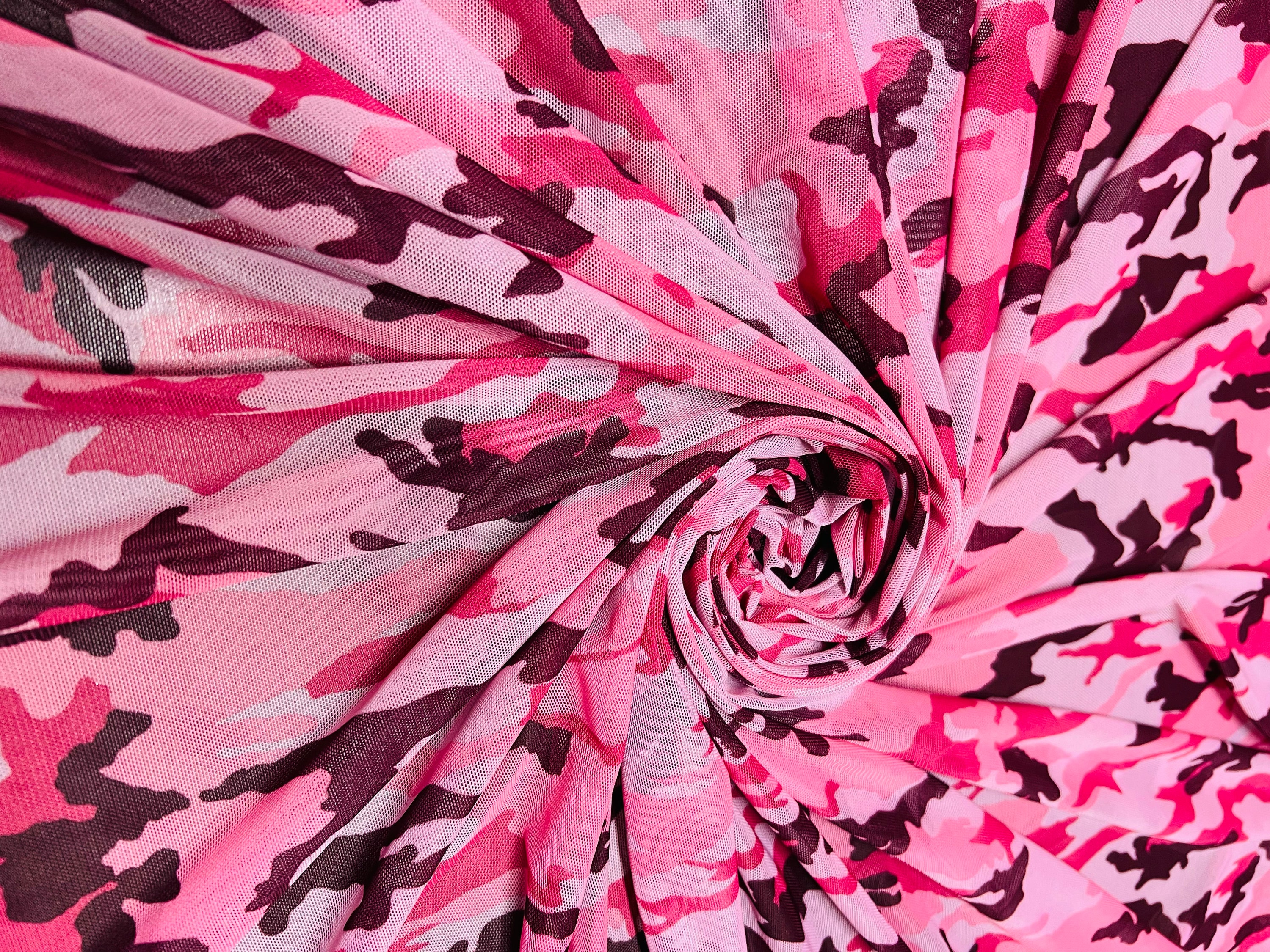 Pink Multi Camouflage Pattern Design Print on Power Mesh - Etsy
