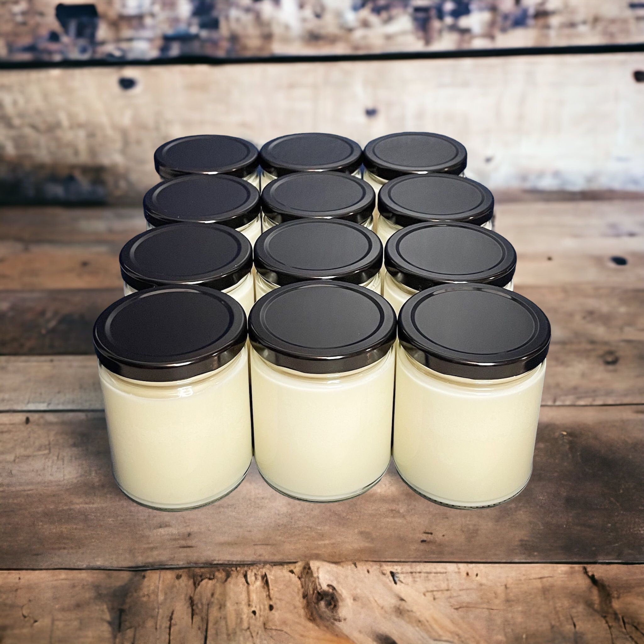 9OZ Bulk Candles Wholesale Black Lid No Label 12 Pack Wholesale Luxury ...