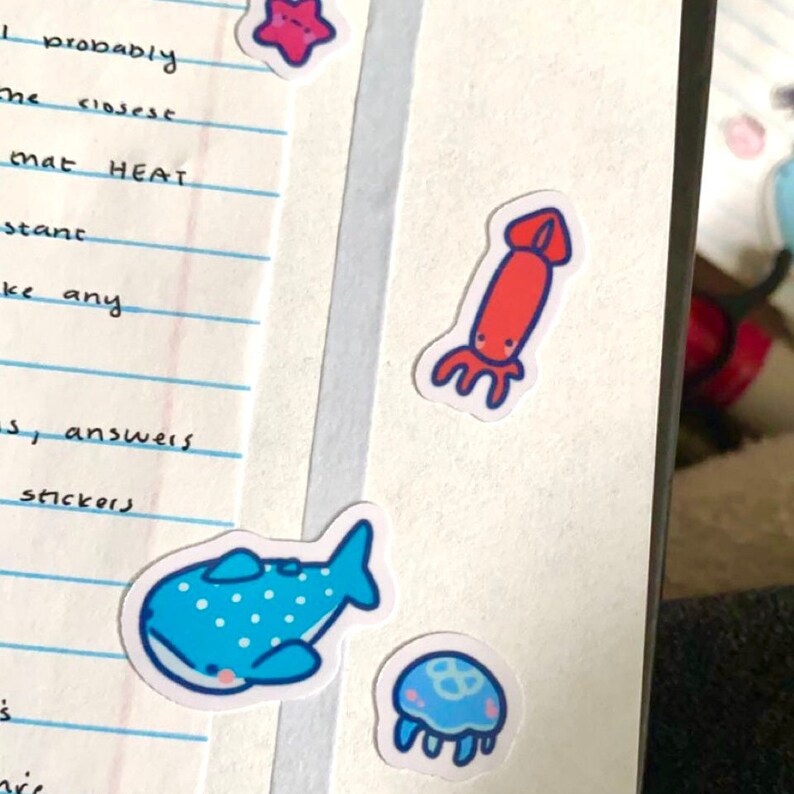 Sea Creatures Sticker Sheet - Etsy