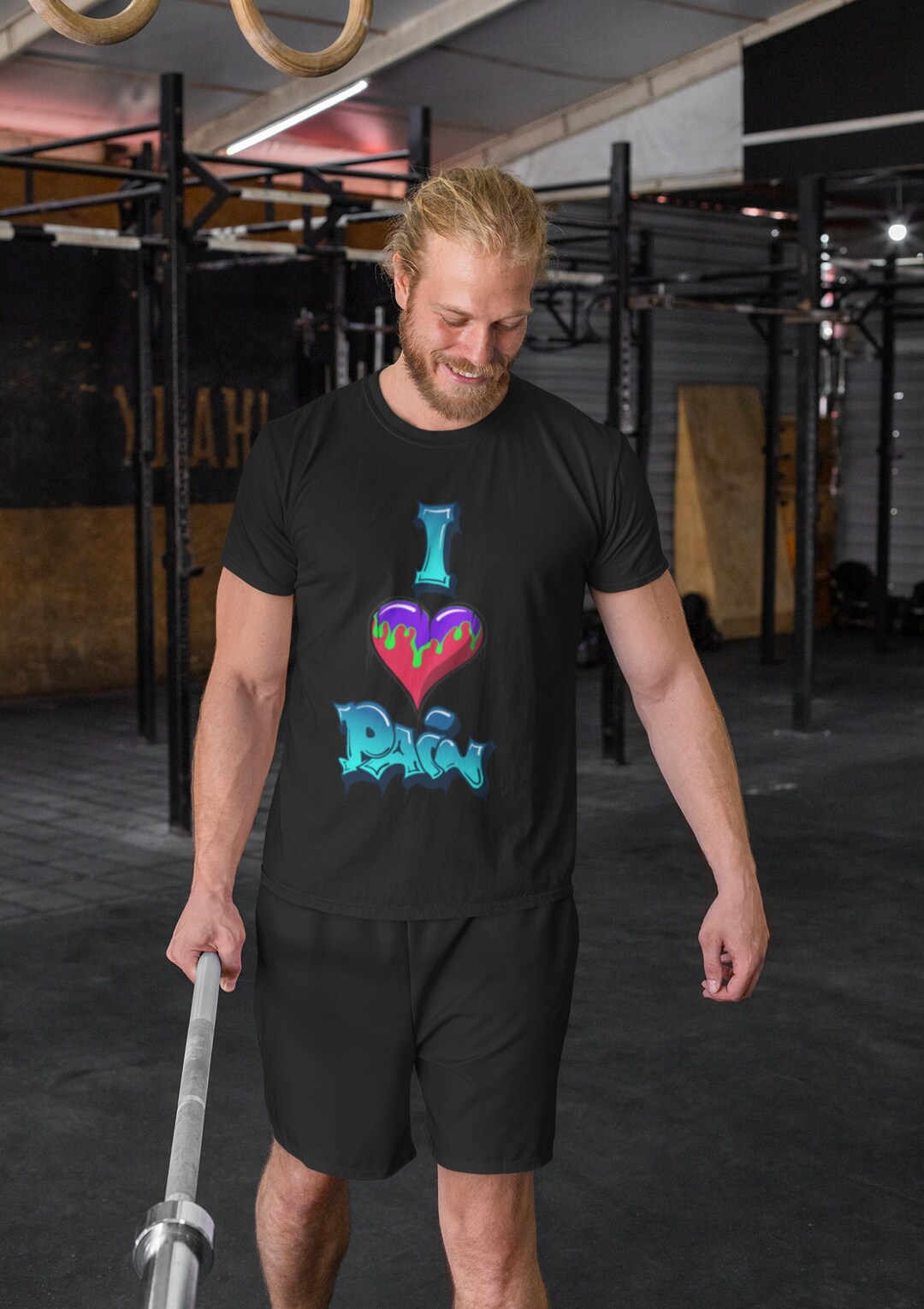 Pain Graffiti Shirt Graffiti Workout Shirt Fitness Pain - Etsy
