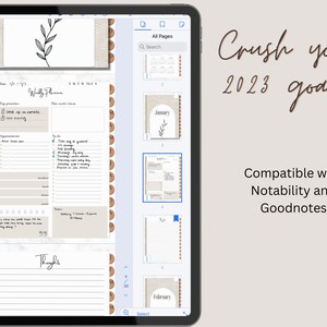 2023 Yearly Digital Planner | Dated Calendar Digital Journal Download ...