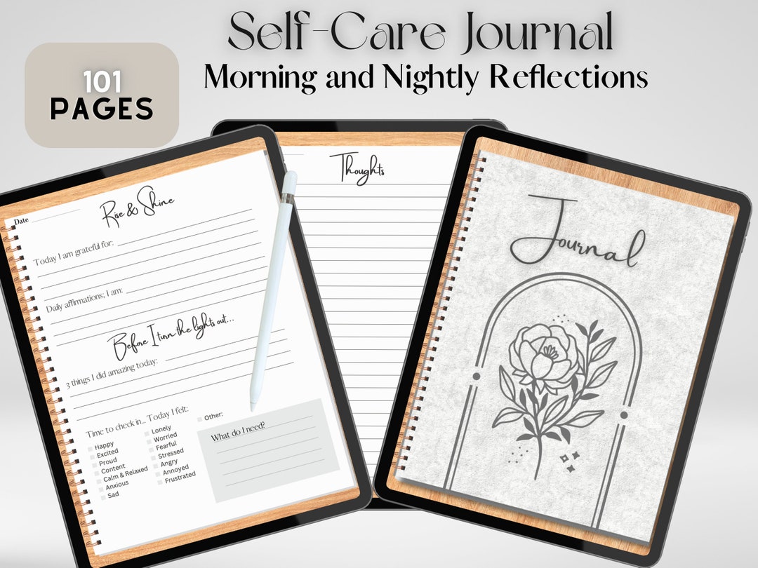 Self Care Journal Mental Health Journal Self-care Notebook iPad Diary ...