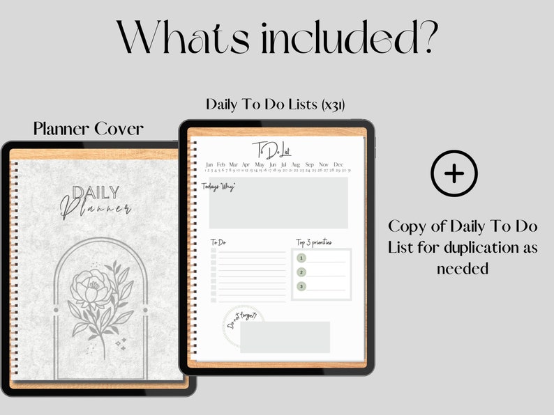 Digital Planner 2023 2024 Undated Daily Planner, to Do List, iPad ...