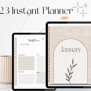 2023 Yearly Digital Planner | Dated Calendar Digital Journal Download ...