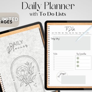 Digital Planner 2023 2024 Undated Daily Planner, to Do List, iPad ...