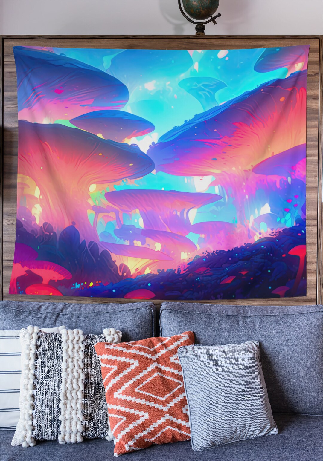 Fantasy Tapestry, Otherworldly Landscape Wall Art, Alien Wall Decor ...