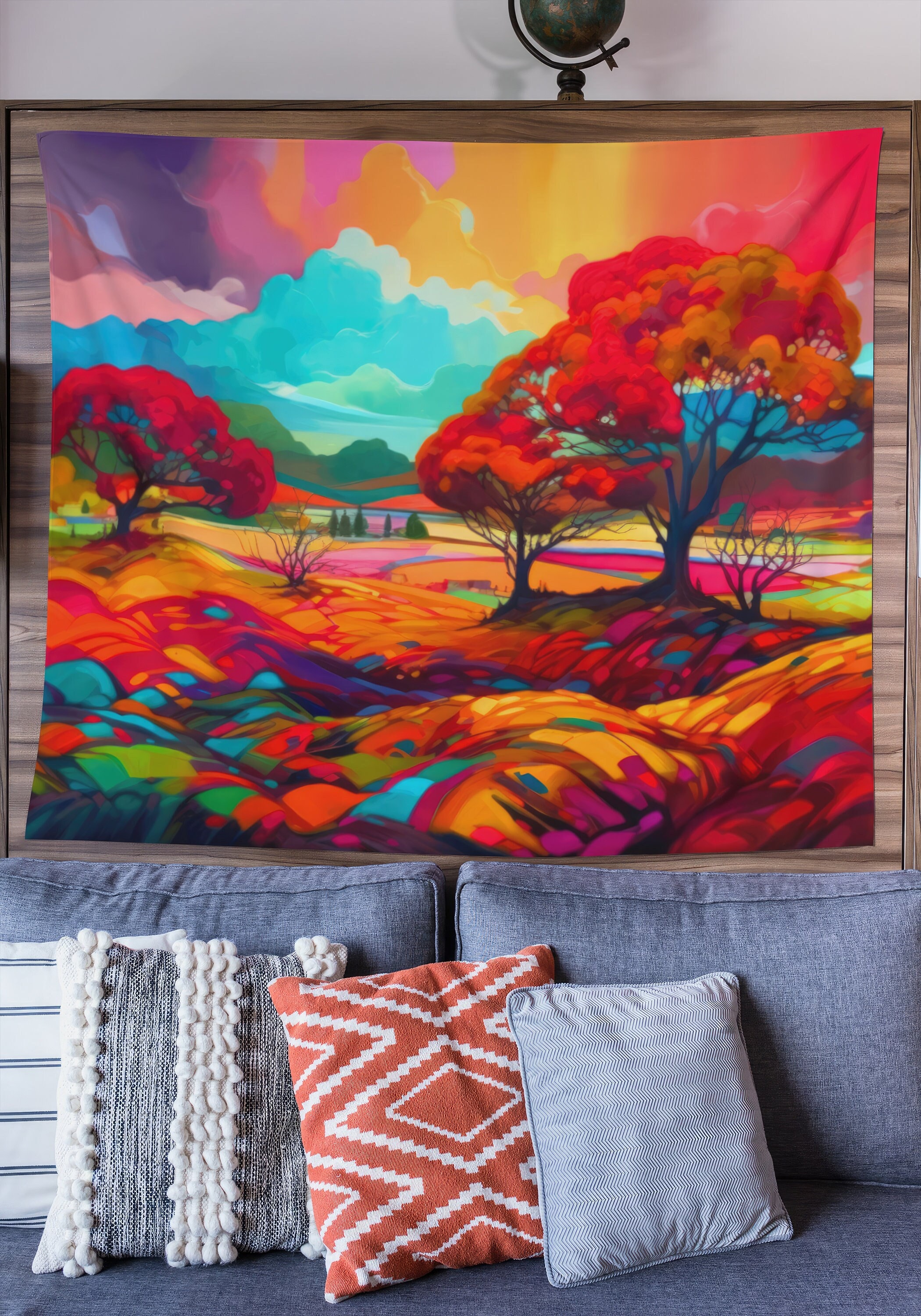 Psychedelic Tapestry, Trippy Wall Art, Hippy Wall Decor, Boho Tapestry ...