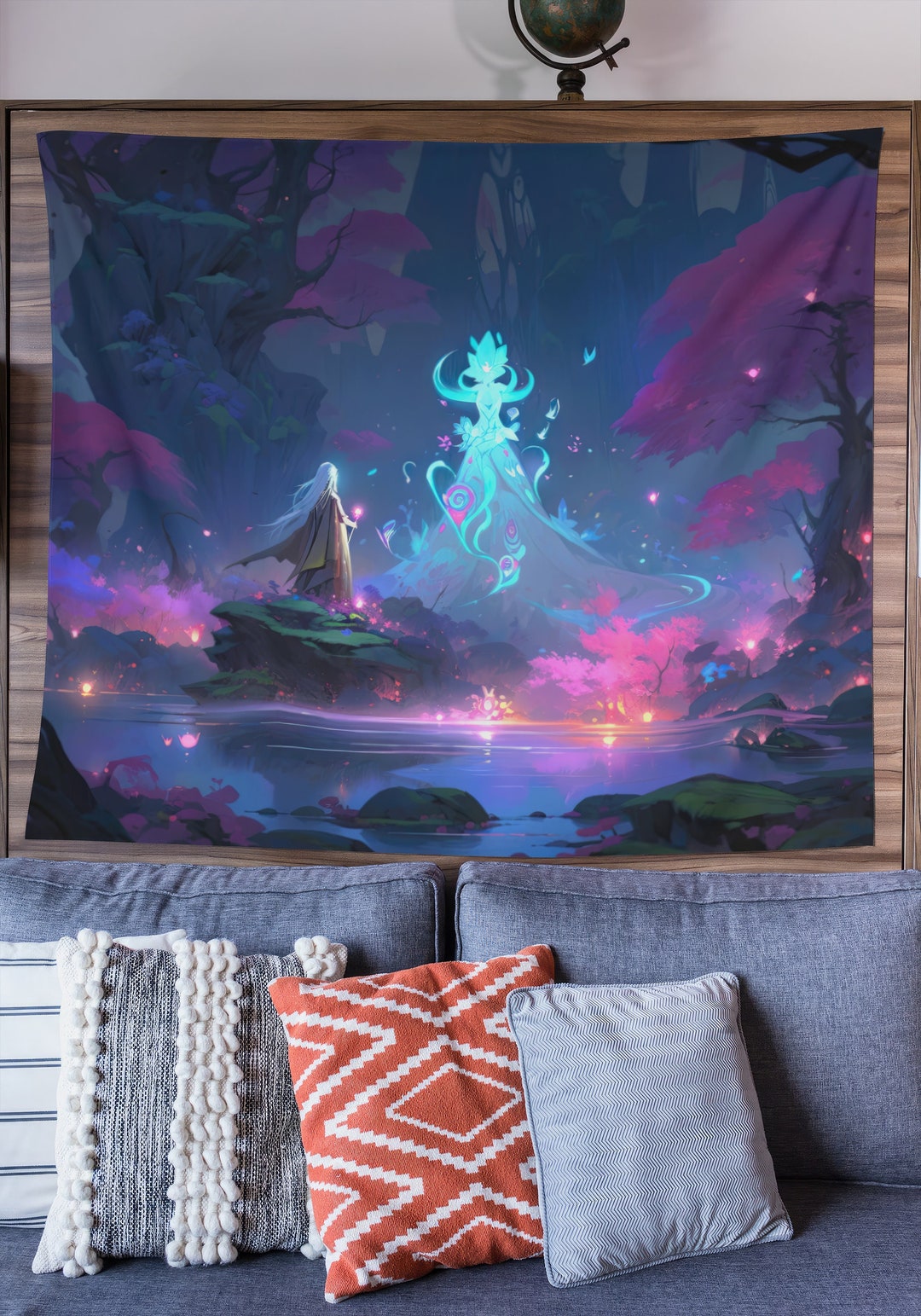 Fantasy Tapestry, Otherworldly Landscape Wall Art, Alien Wall Decor ...