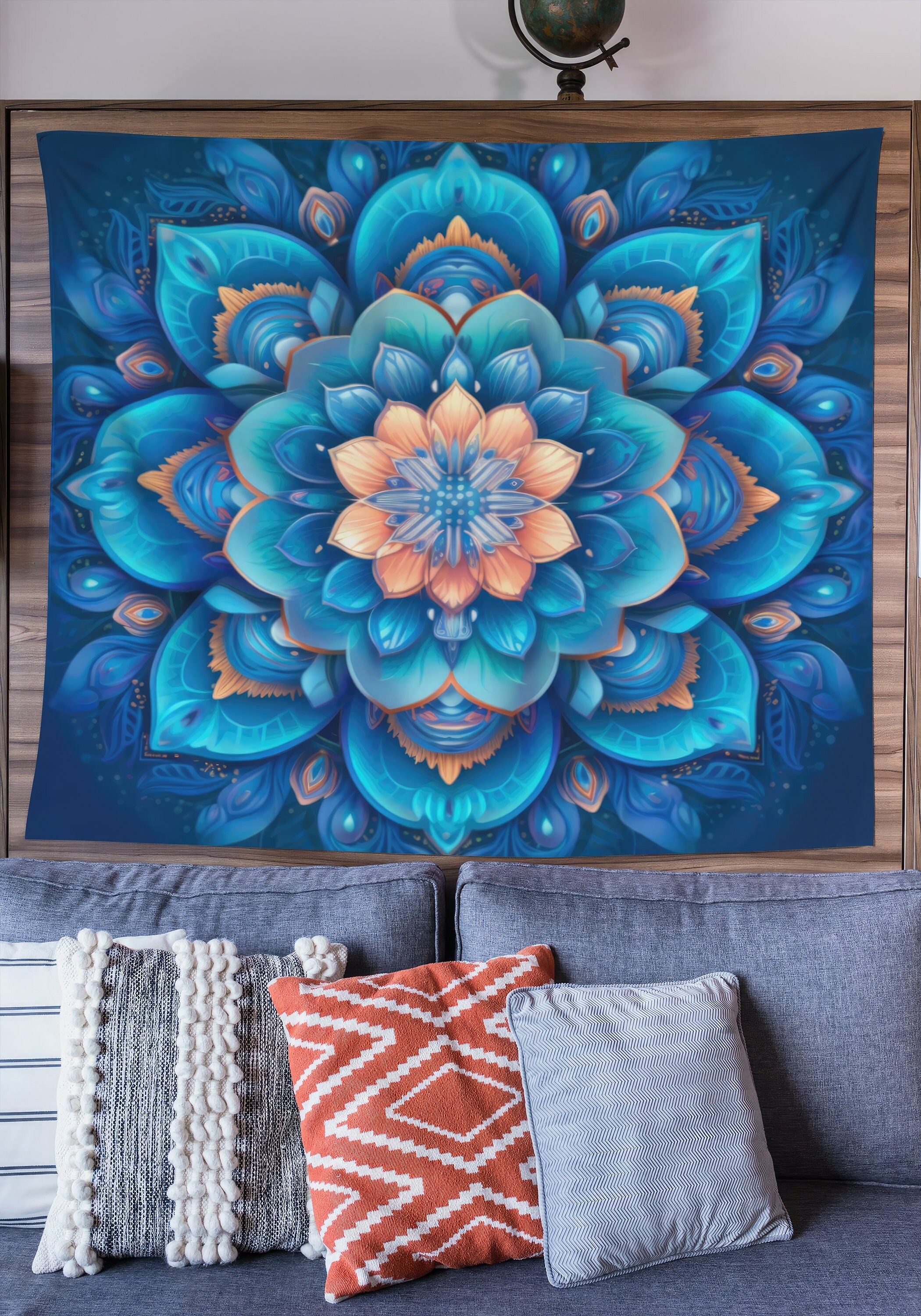 Mandala Tapestry, Spiritual Wall Art, Meditation Wall Decor, Boho ...