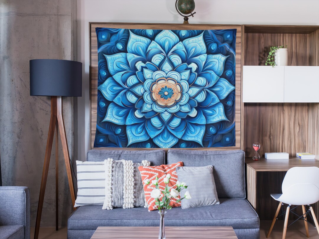 Mandala Tapestry, Spiritual Wall Art, Meditation Wall Decor, Boho ...