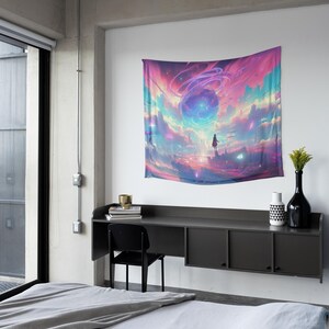 Psychedelic Alien Landscape Wall Art, Otherworldly Wall Decor, Striking ...