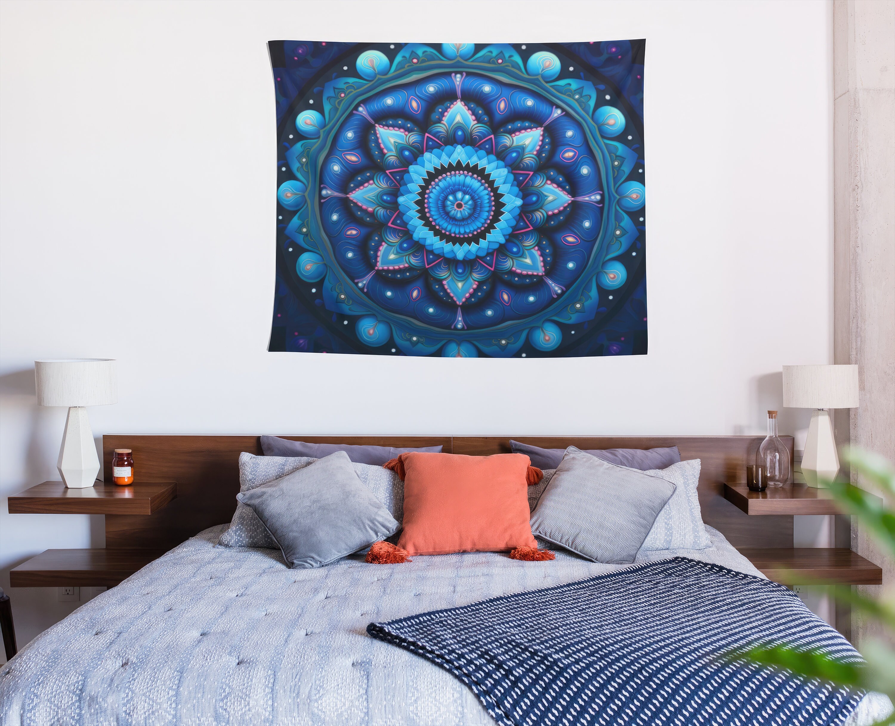 Mandala Tapestry, Spiritual Wall Art, Meditation Wall Decor, Boho ...