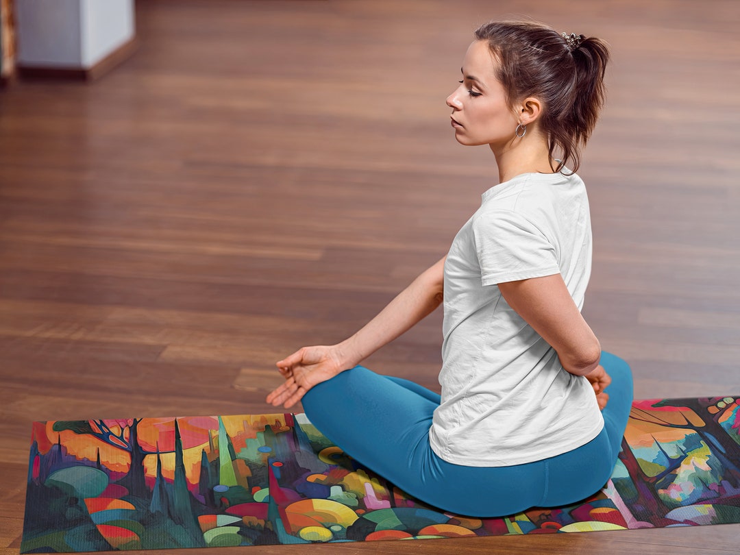 Psychedelic Yoga Mat, Trippy Yoga Mat, Hippy Yoga Mat, Spiritual Yoga ...