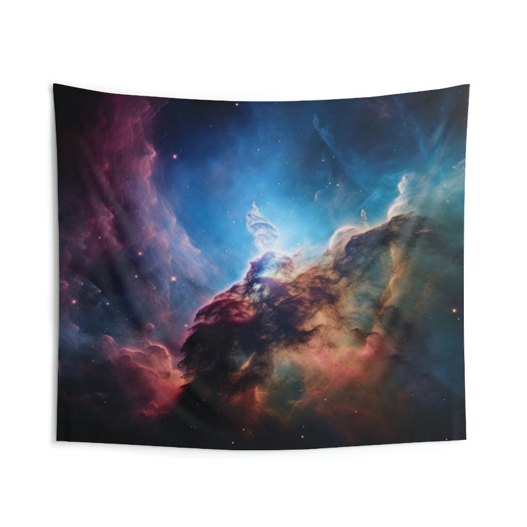 Outer Space Tapestry, Alien Landscape Wall Art, Cosmic Wall Decor ...