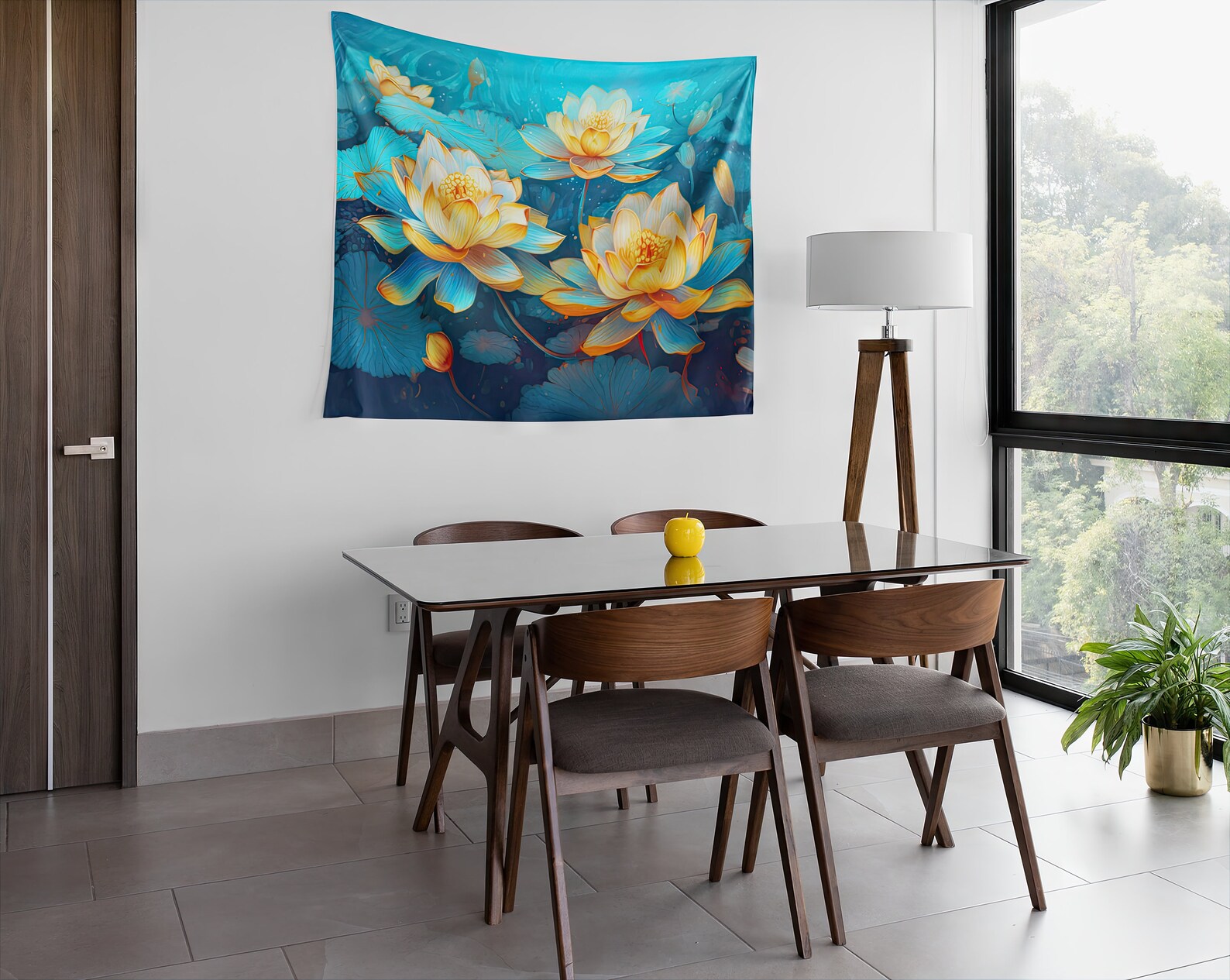 Lotus Tapestry, Spiritual Wall Art, Meditation Wall Decor, Boho ...