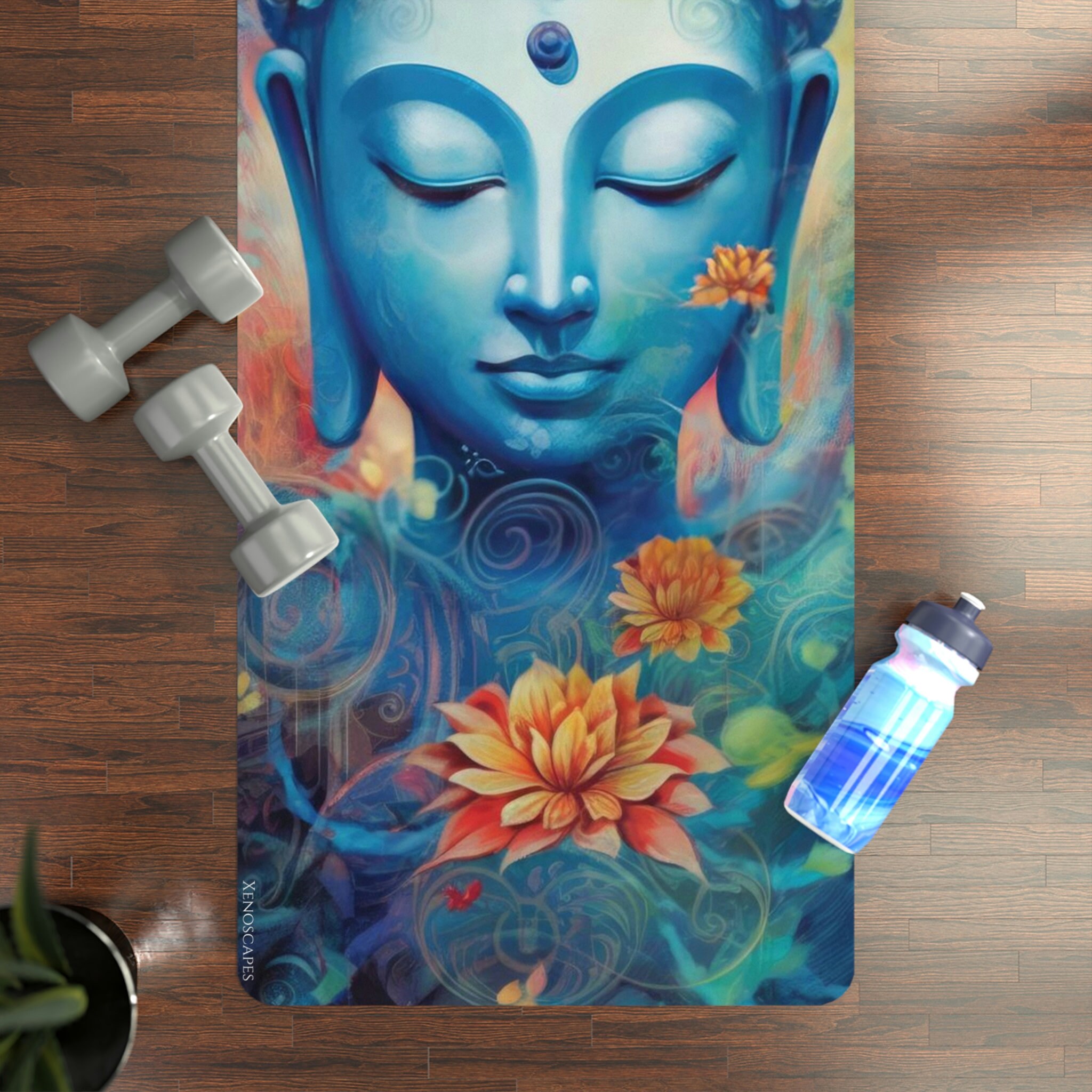 Buddha Yoga Mat, Serene Yoga Mat, Spiritual Yoga Mat, Gift for Her ...