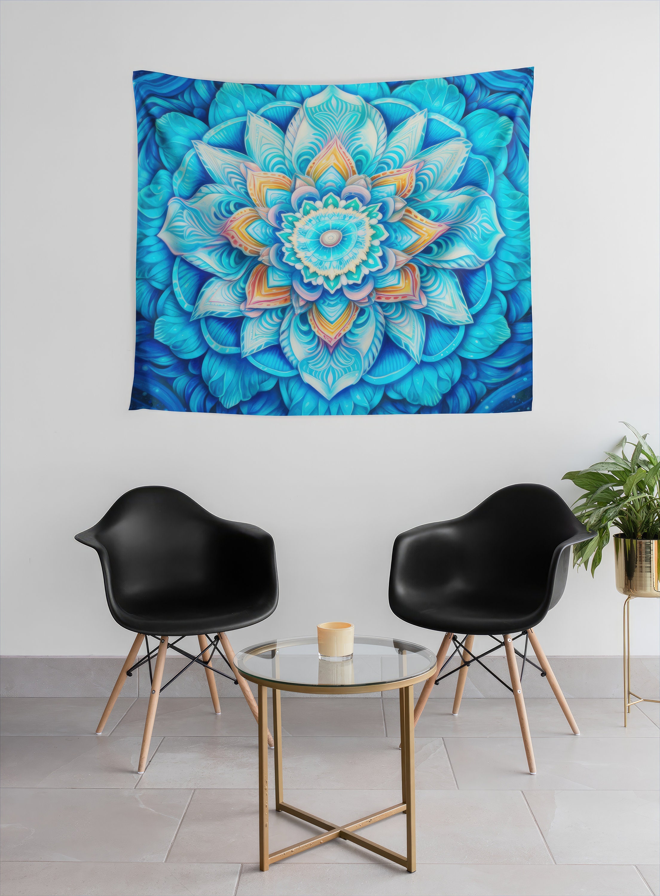 Mandala Tapestry, Spiritual Wall Art, Meditation Wall Decor, Boho ...