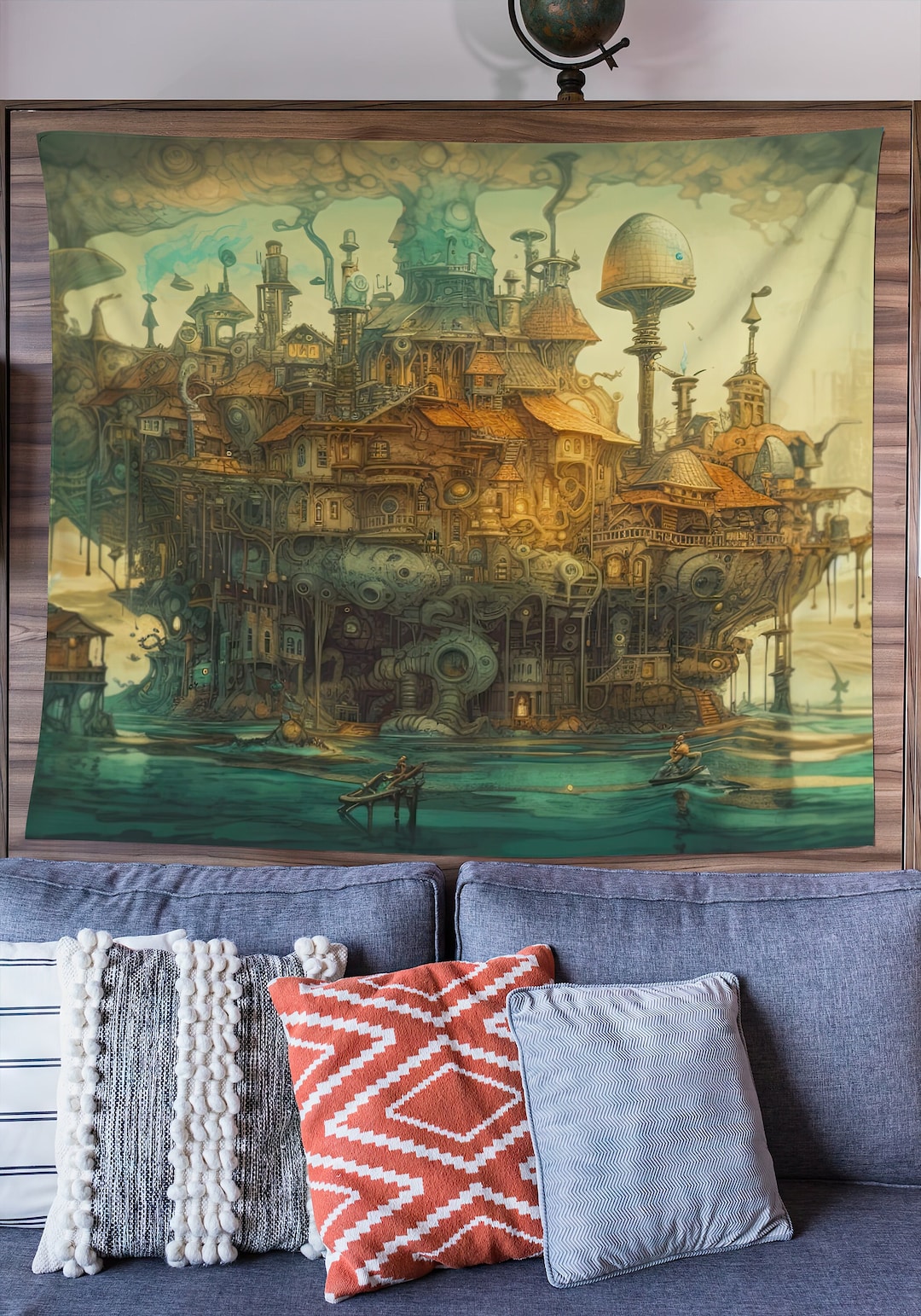 Otherworldly Tapestry, Alien Landscape Wall Art, Trippy Wall Decor ...