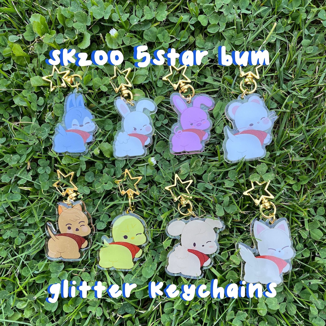 Stray Kids Bum Hunter Acrylic Epoxy Glitter Keychains - Etsy